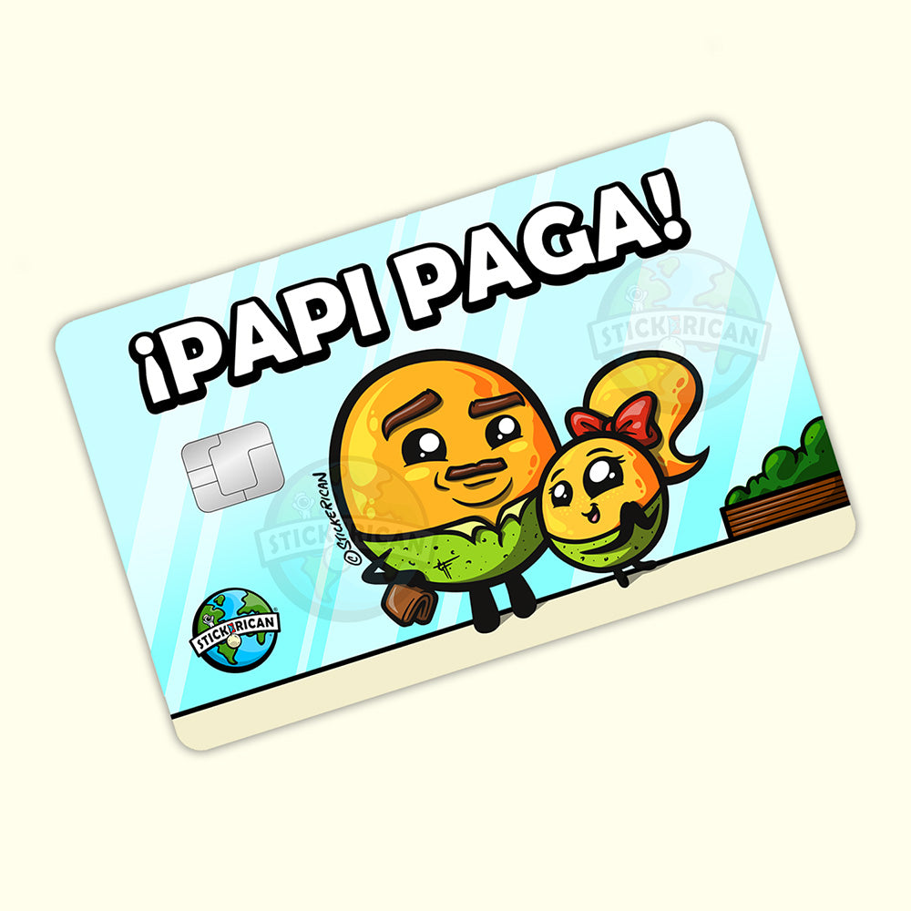 Papi Paga - Sticker para Tarjeta de Crédito – Stickerican®