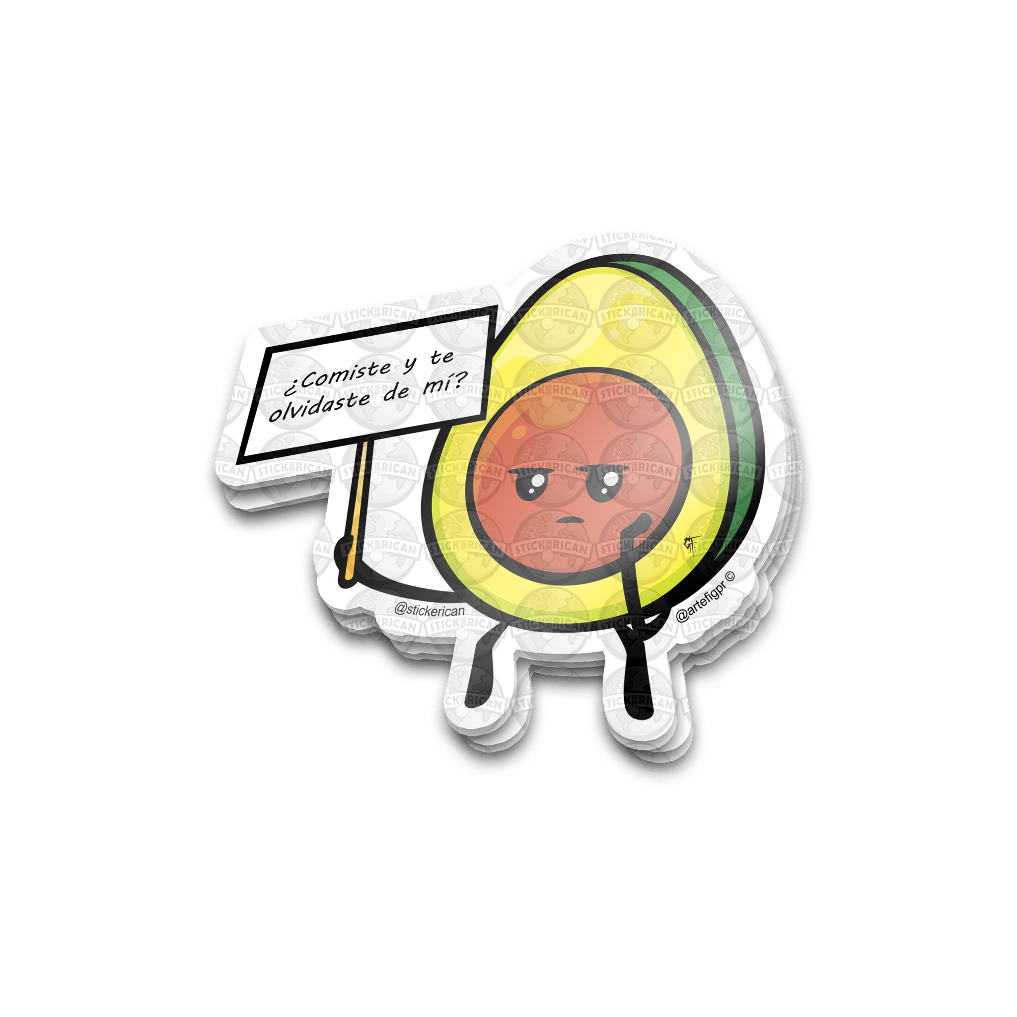 “Aguacate Olvidado” - Original Sticker – Stickerican®